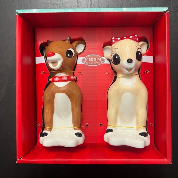 Kitchen | Rudolph The Rednosed Reindeer Clarice Ceramic Salt Pepper ...